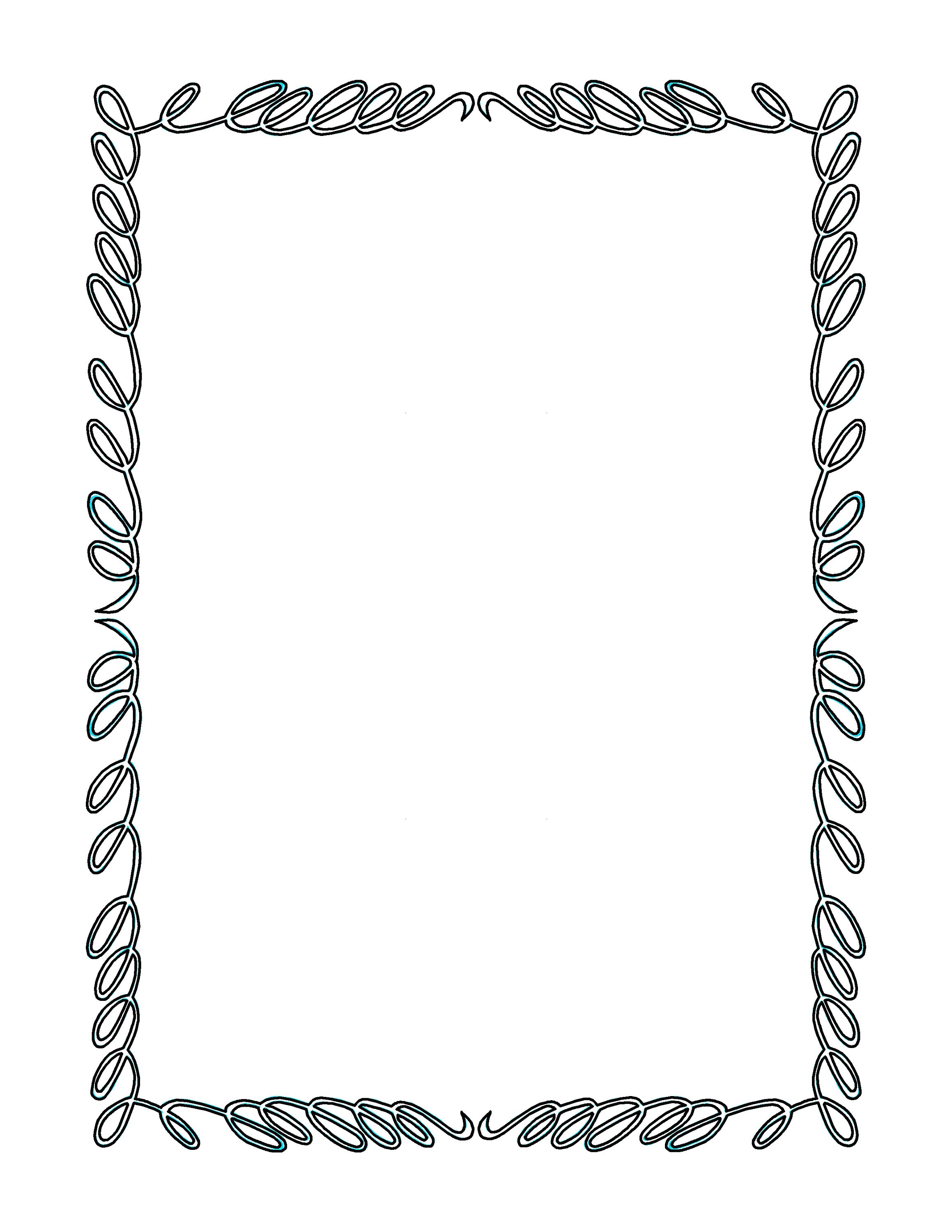 Doodle Borders Clip Art Set 1 PNG Blackline Commercial Personal - Etsy