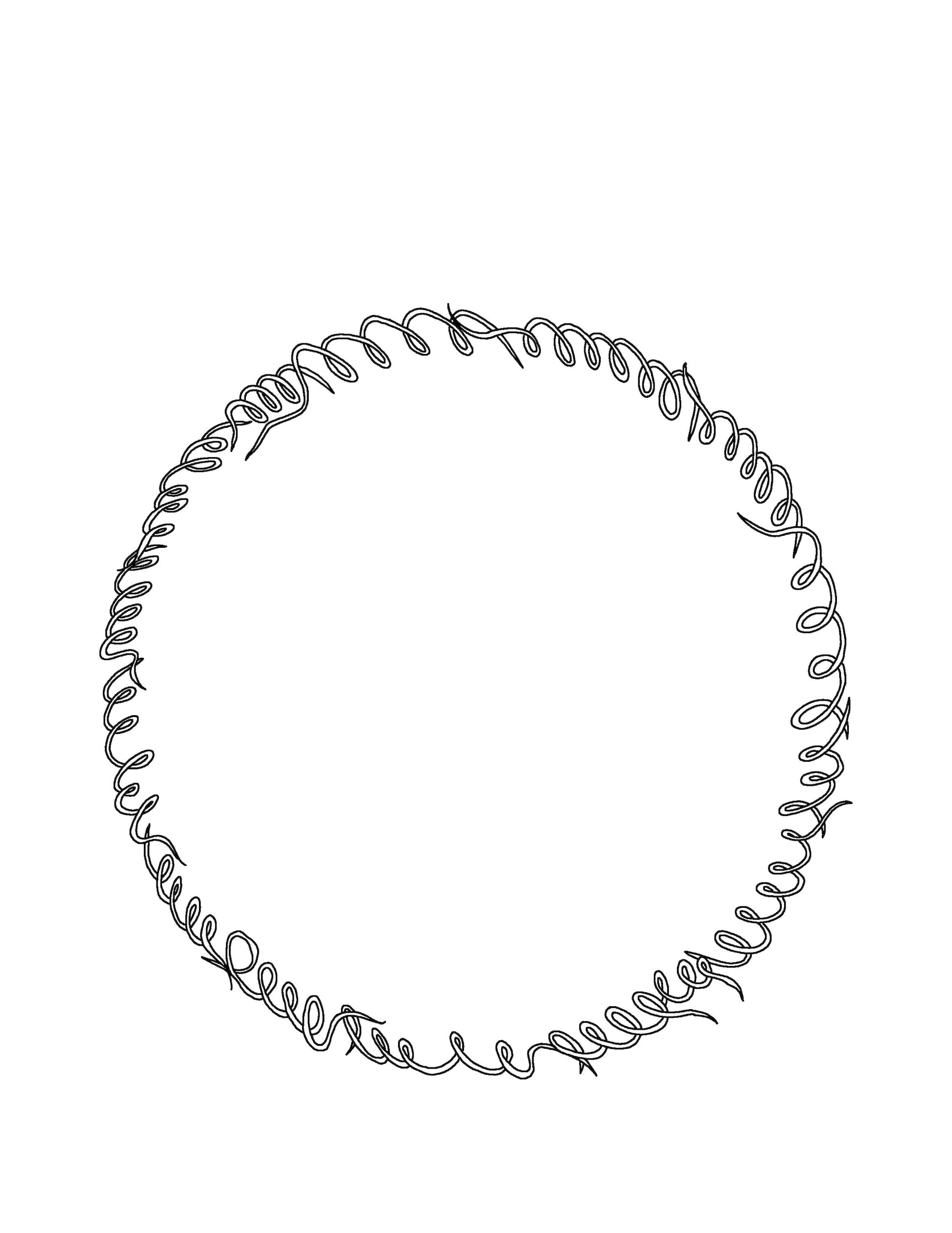 Circle Doodle Borders Clip Art Bundle PNG Blackline Commercial Personal ...