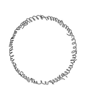 Circle Doodle Borders Clip Art Bundle PNG Blackline Commercial Personal ...