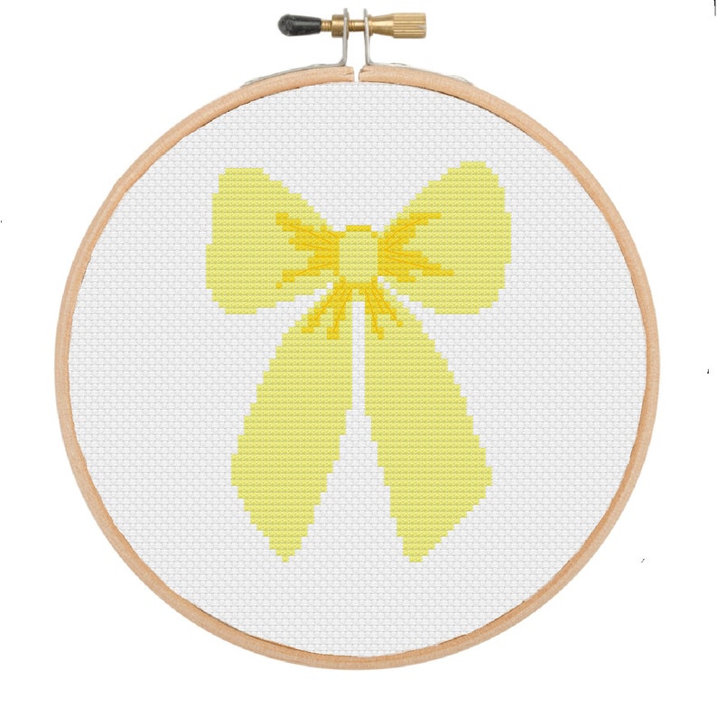Ribbon Bow Cross Stitch Pattern, PDF Digital, Holiday Decoration - Etsy