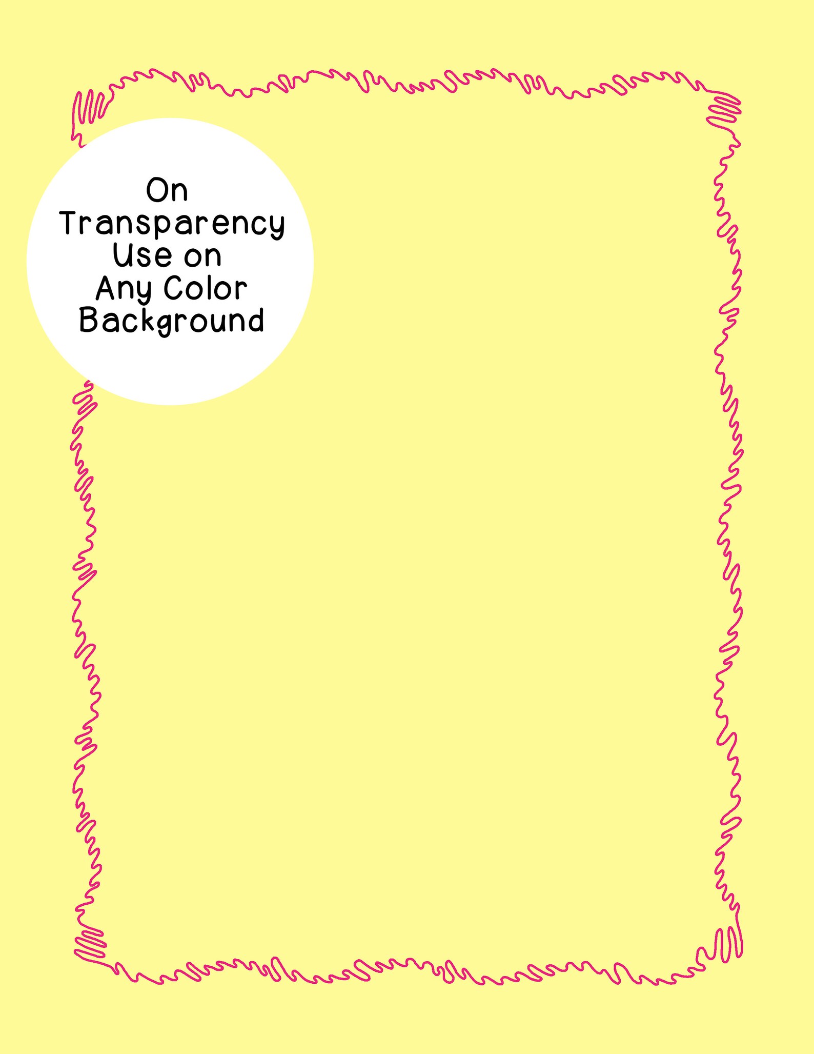 Wiggle Doodle Borders Clip Art PNG Blackline Included Commercial ...