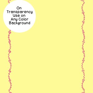 Wiggle Doodle Borders Clip Art PNG Blackline Included Commercial ...