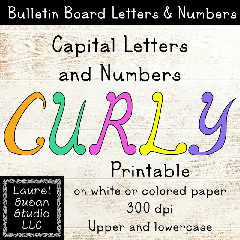 Curly Letters - Etsy