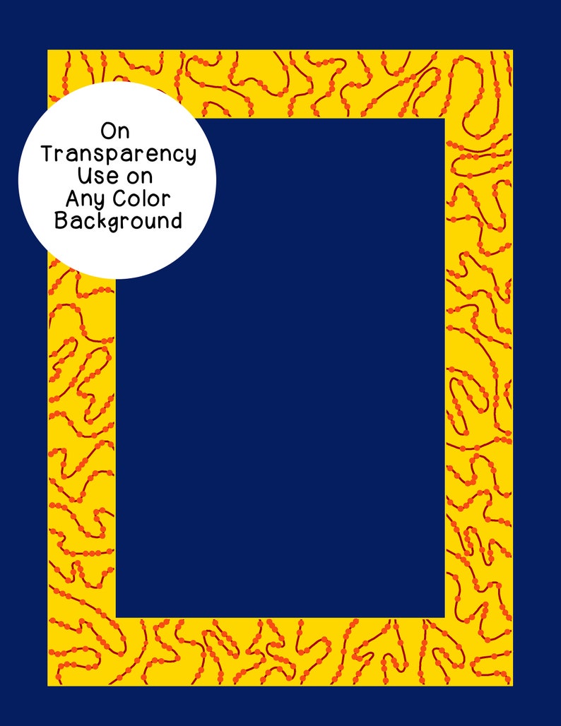 String of Beads Frames Borders Doodle Clip Art PNG Blackline Included ...