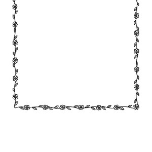 Square Doodle Borders Clip Art Bundle PNG Blackline Commercial Personal ...