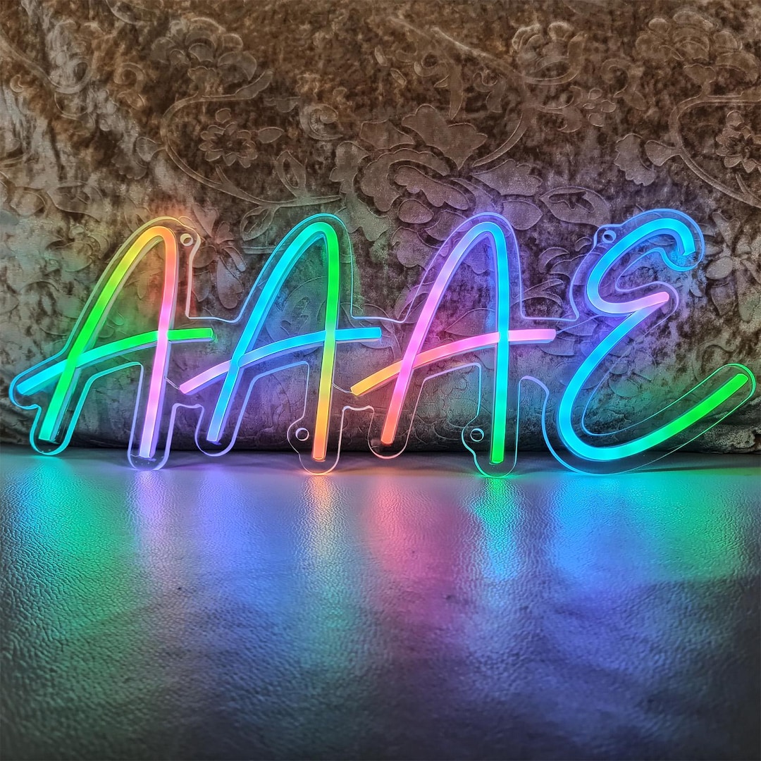 Custom RGB LED Neon Sign | Dynamic Light, App & Music Sync - Etsy