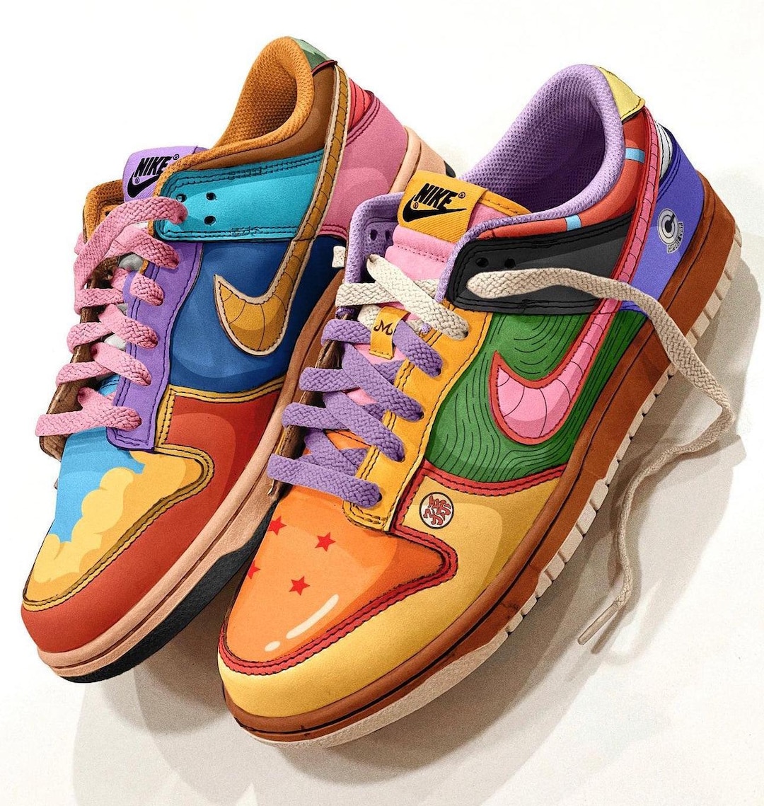 Custom Painted Nike Dunk DBZ - Etsy