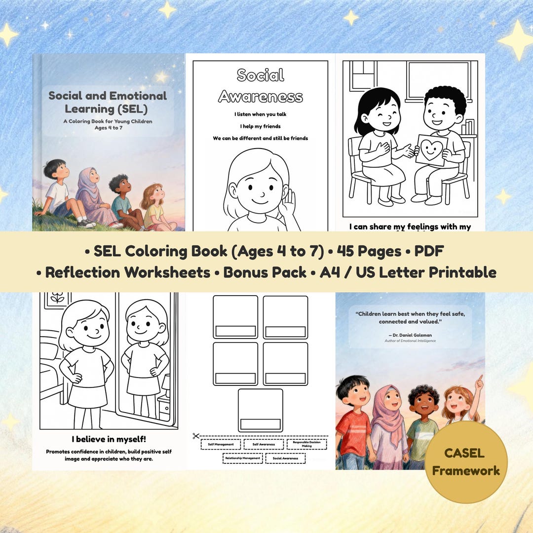 Feelings Coloring Book for Kids | Emotional Regulation (digital ...