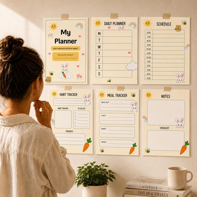 Digital Weekly Planner | Habit Tracker, Productivity, Self-care ...