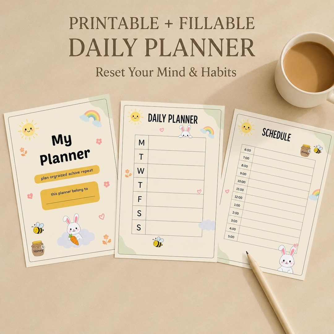 Digital Weekly Planner | Habit Tracker, Productivity, Self-care ...