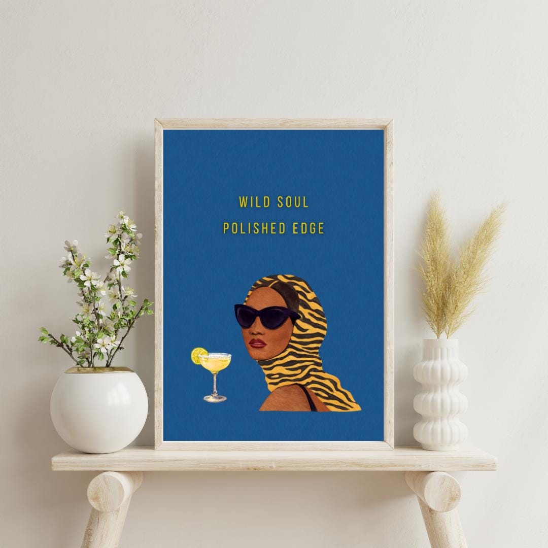 Wild Soul Polished Edge Print, Fashion Illustration Wall Art ...