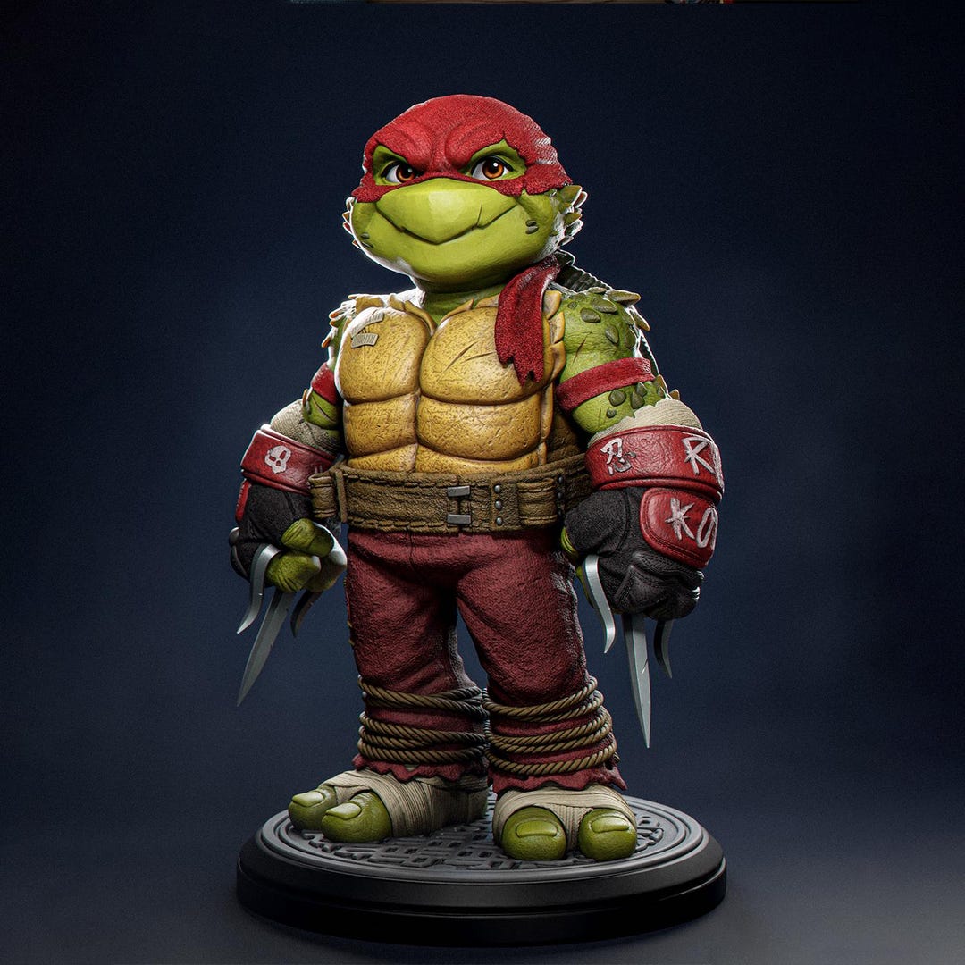 Raphael Fanart STL Statue + Bust | 1/6 Scale | TMNT Red Bandana Warrior ...
