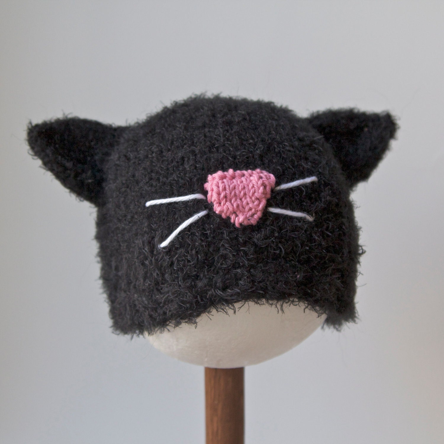 Black Cat Hat Toddler Child Sizes Warm Winter Knitting - Etsy