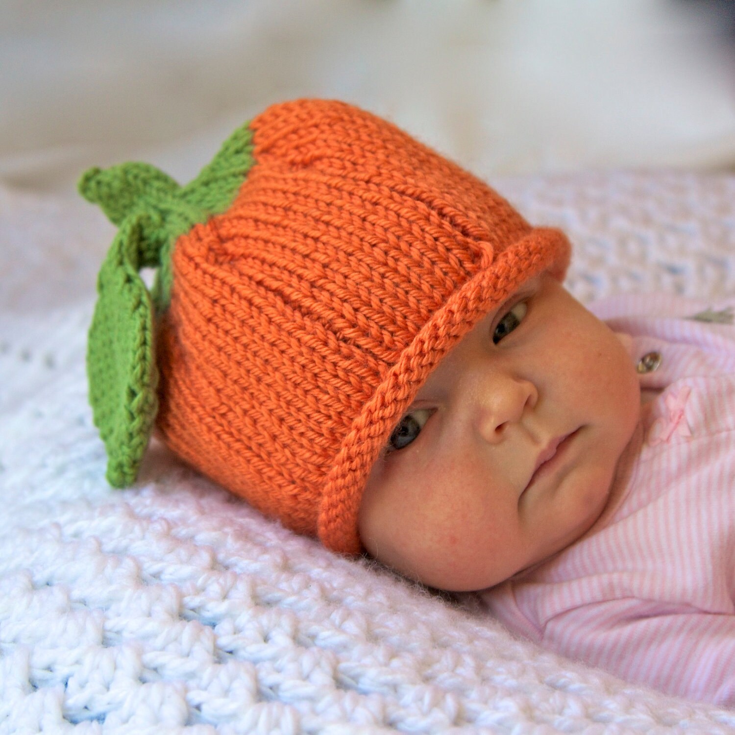 Pumpkin Baby Knitted Hat, Infant Toddler Child Sizes, Fall, Halloween ...