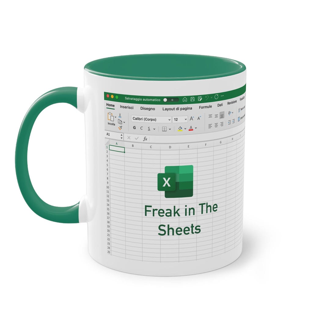 Excel Mug Freak in the Sheets Funny Accountant Gift Data Analyst Mug ...