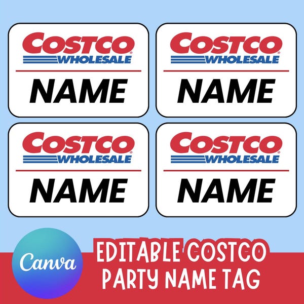 Costco Name Tag Printable - Etsy
