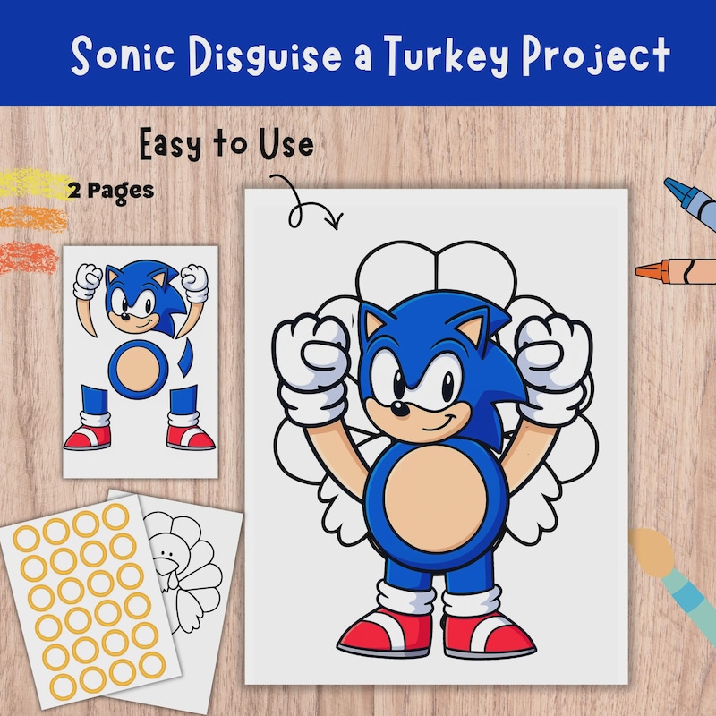 Sonic Hedgehog Turkey Disguise - Etsy