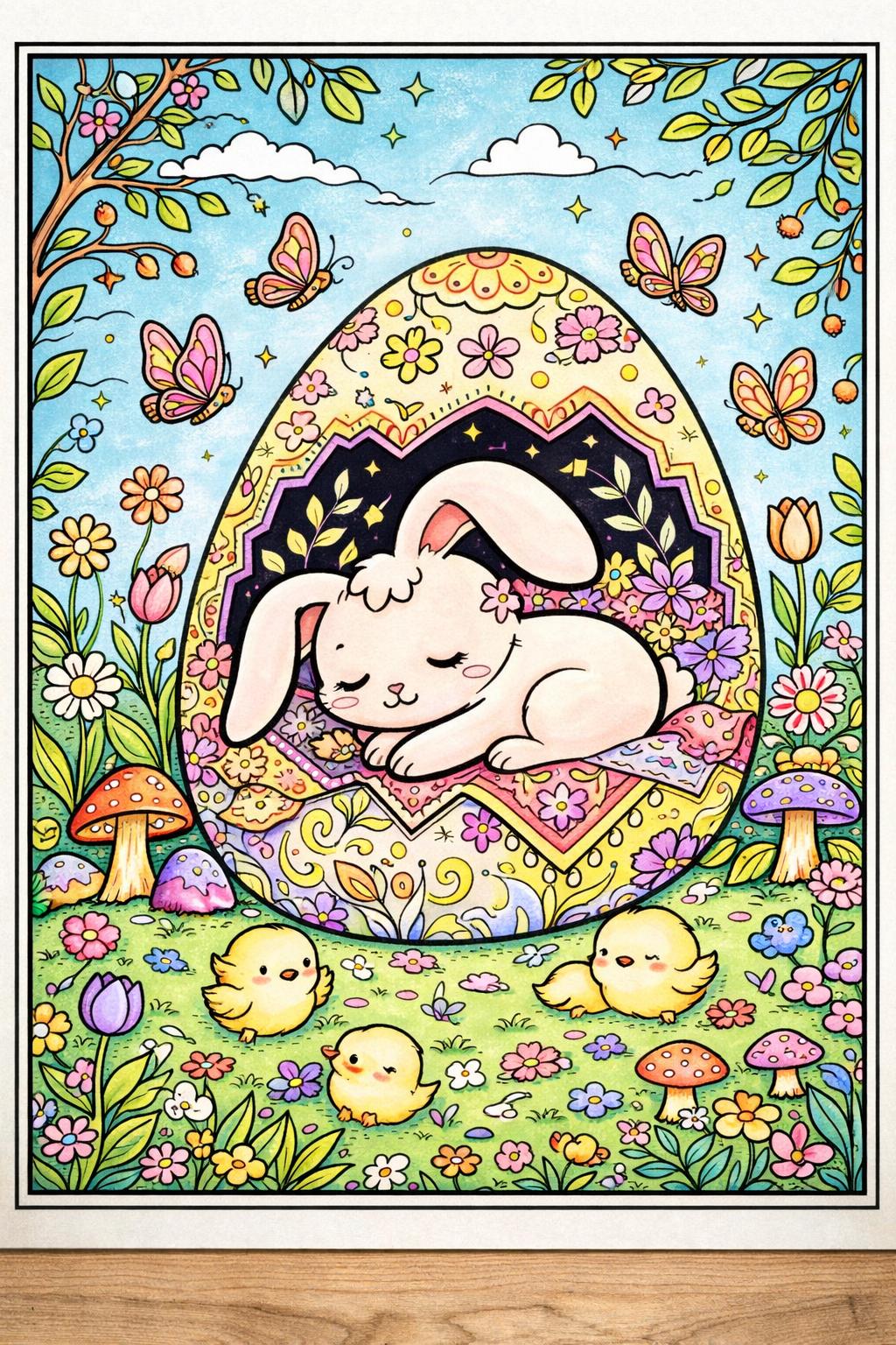Easter Coloring Book for Kids Printable | 30 Kawaii Coloring Pages ...