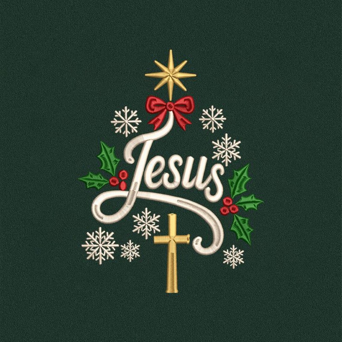 Jesus Christmas Embroidery Design, Christian Cross Stitch, Holy ...