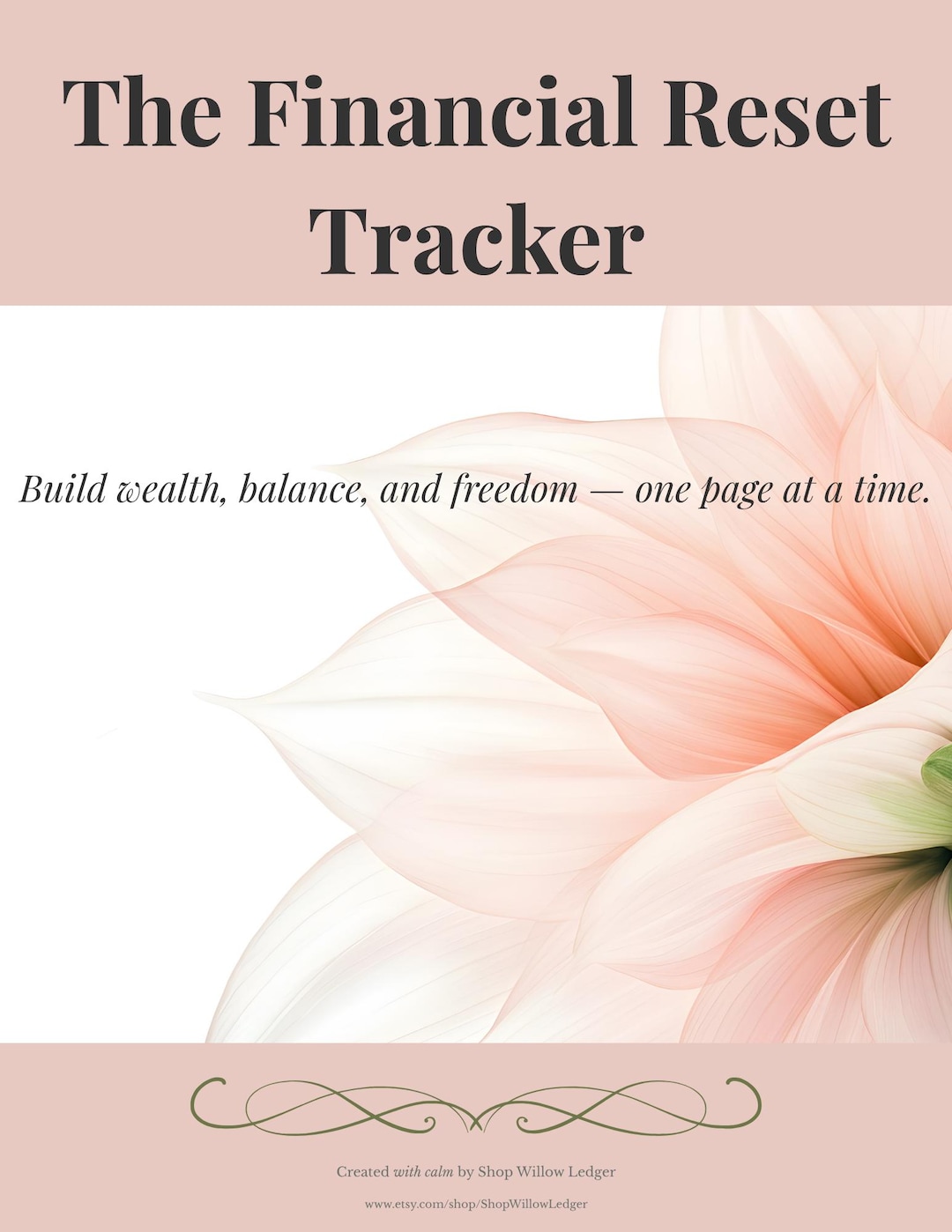 Financial Reset Tracker | Printable Budget Planner (digital Download ...
