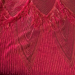 4-way Stretch Geometric 6" Dangle Sequin Mesh Dress Grown Fabric BY THE ...