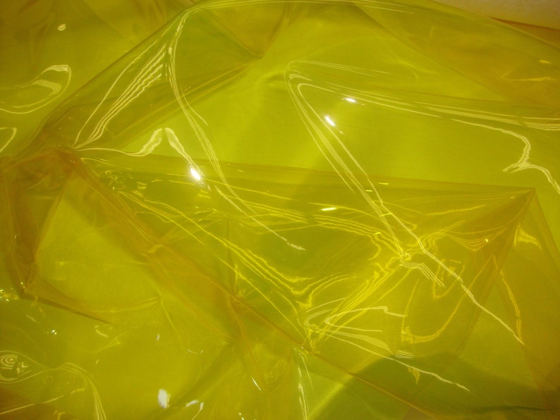 54 Wide Yellow 10 Gauge Transparent Tinted Plastic Vinyl - Etsy