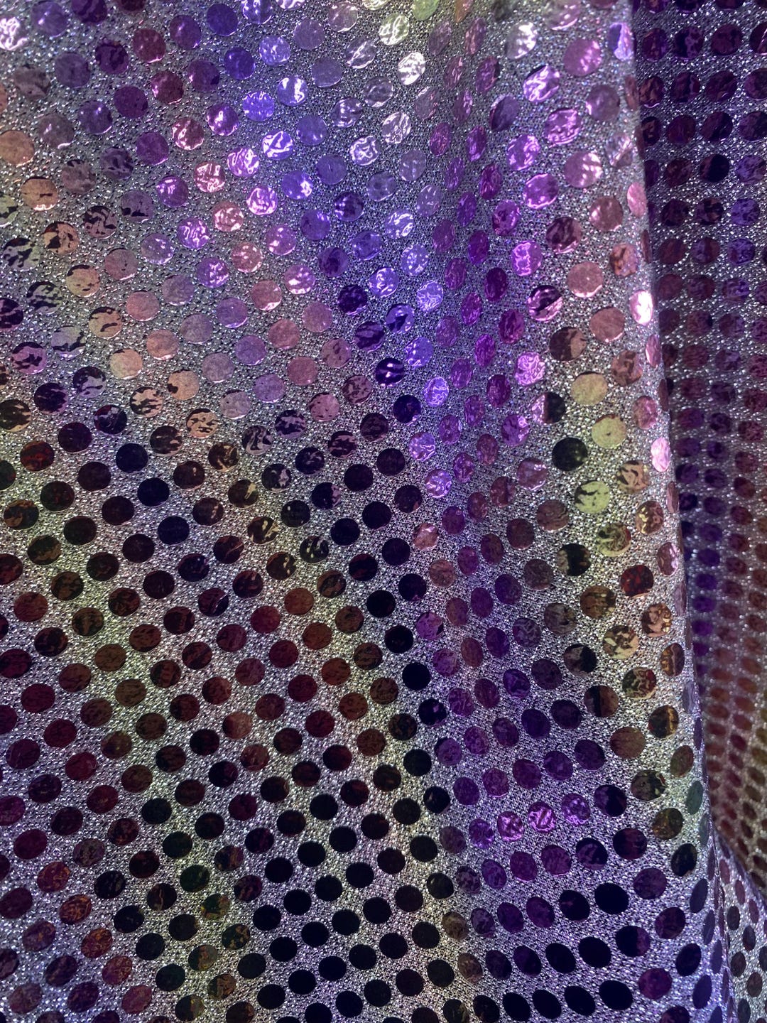 Purple Sequin Dot Fabric by the Yard – Shiny Costume, Dancewear, Party ...