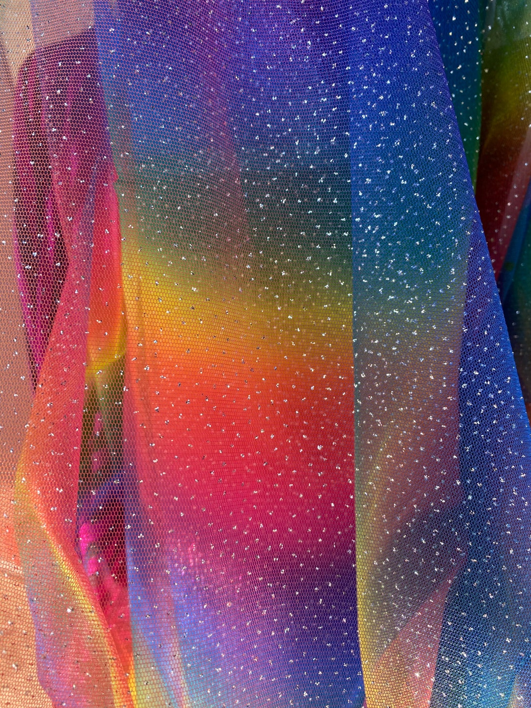 Rainbow Sheer Studs Draping Craft Wedding Party Decor Fabric - Etsy