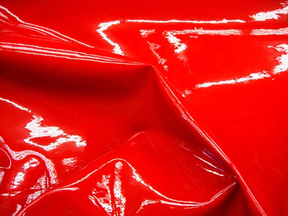 Red Patent Faux Vinyl Upholstery Fabric per Yard Ships ROLLED | Etsy