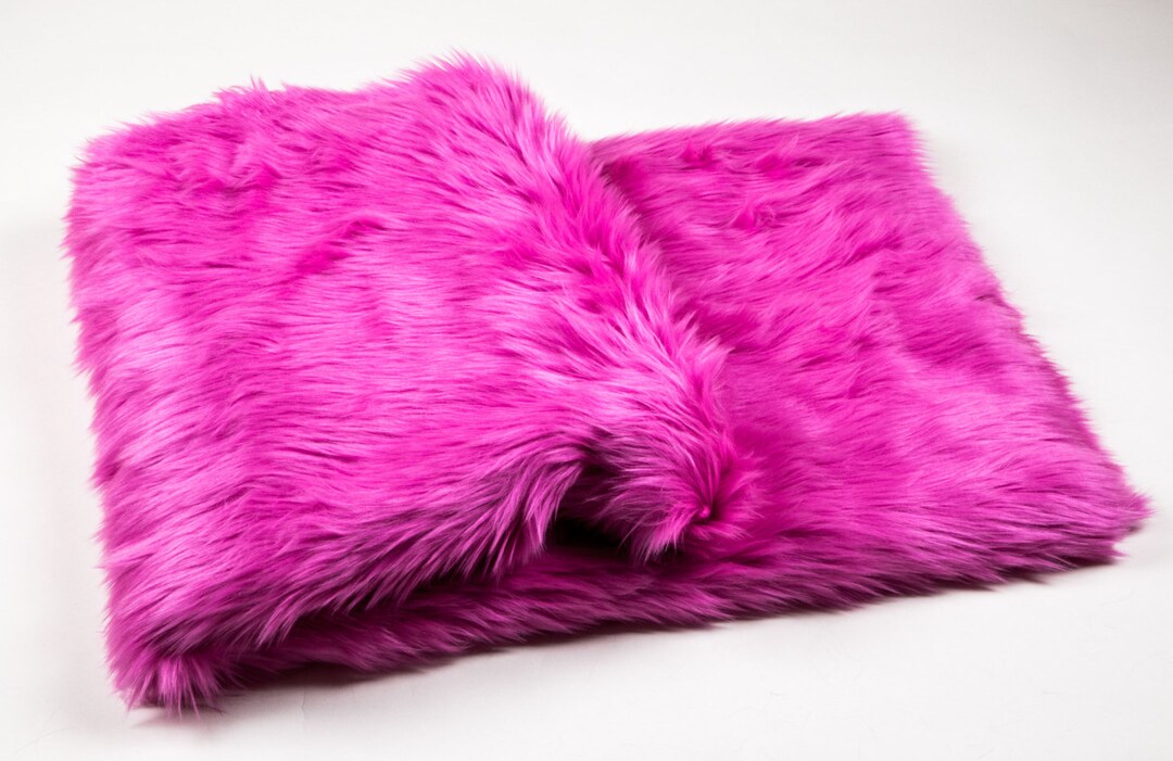 108" X 60" Fuchsia Faux Fur Shaggy Throw Blanket / Bed Spread Coverlet ...