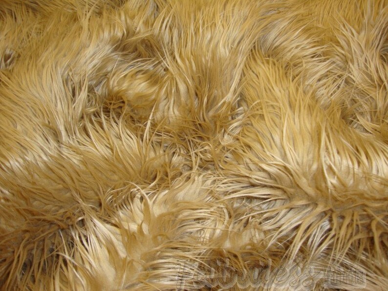 Fur Faux fake Camel Mongolian shaggy faux fur fabric sold per | Etsy