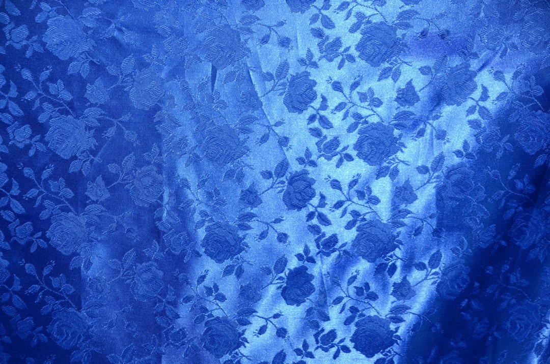 Royal Jacquard Fabric Satin Floral 58" Wide per Yard - Etsy