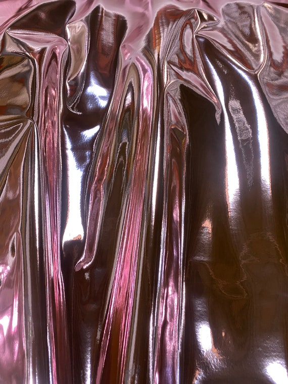 Pink Chrome Mirror Glossy Vinyl Leatherettes Fabric for Shoes - Etsy