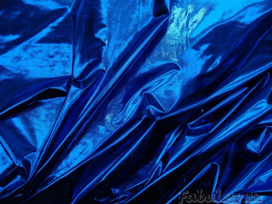10 Yards Royal Metallic Spandex Fabric - Etsy