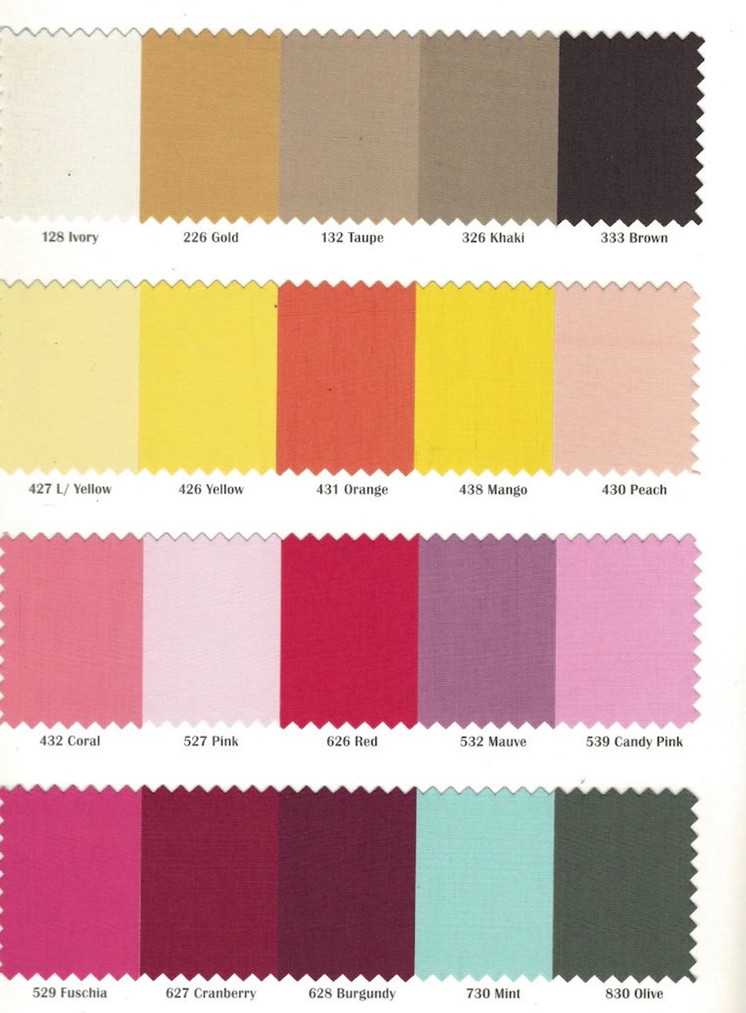 Cotton Polyester Broadcloth Solid Colors 60" Wide by the Yard. Great ...