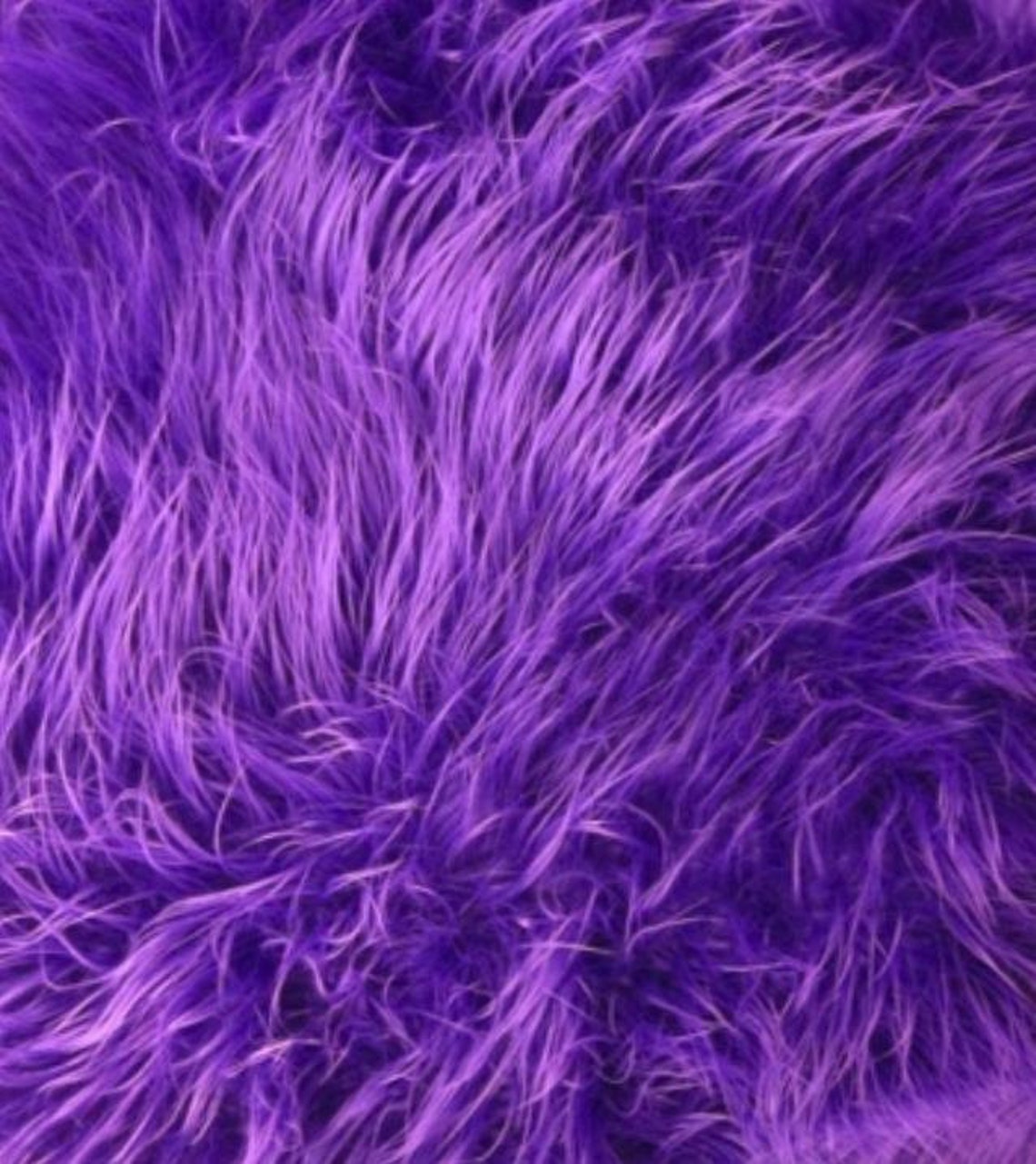 Purple Shaggy Faux Fur Fabric by the Yard - Etsy