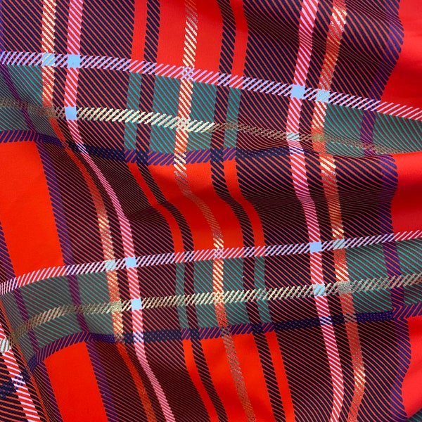 Stretch Plaid Fabric - Etsy