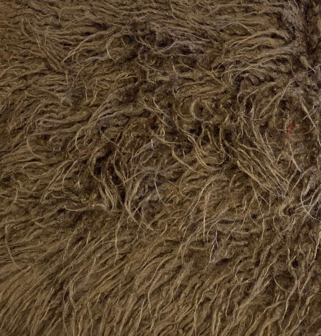 Faux Fur Long Pile Curly Fabric ALPACA Brown / 60” Wide / Sold by the ...