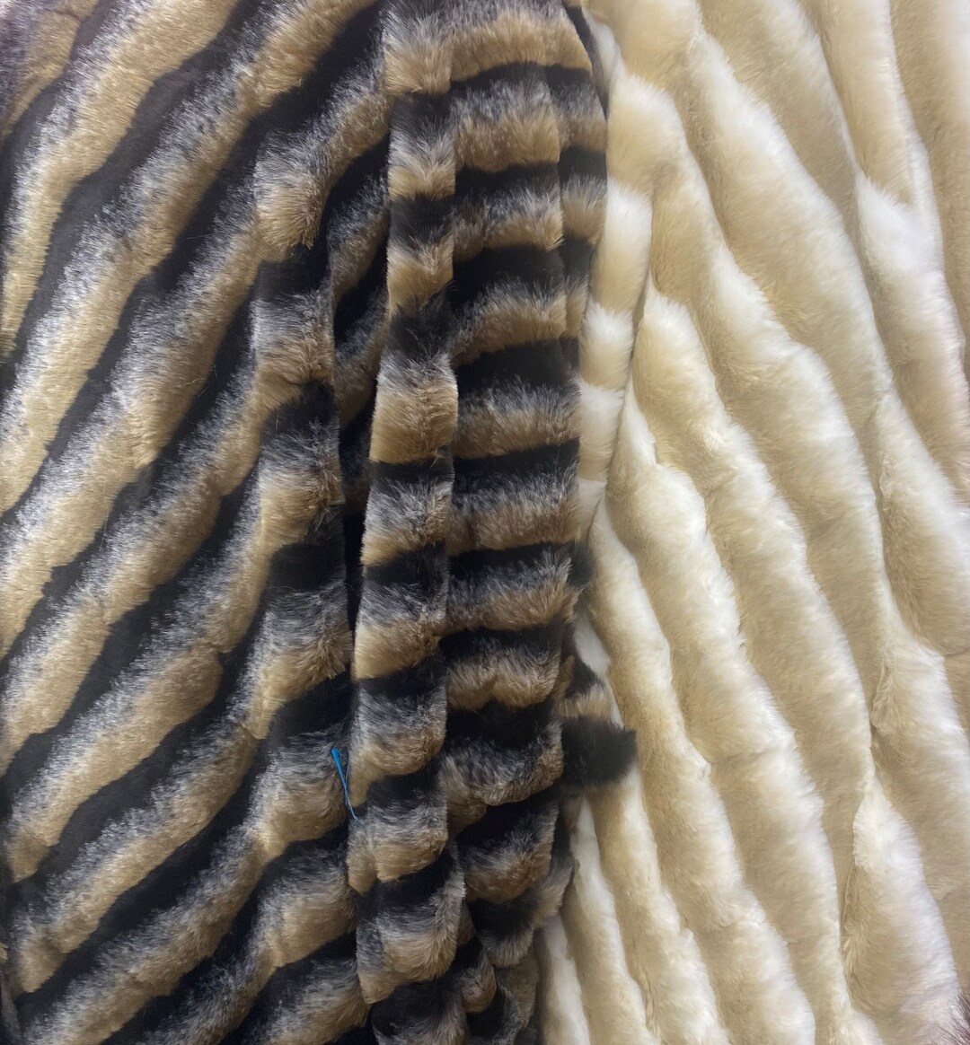 58" Wide Mink Soft Short Hair 2 Tone Faux Fur Upholstery Fabric by the ...