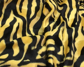 Naomi PURPLE BLACK Zebra Print Soft Velboa Faux Fur Fabric for - Etsy