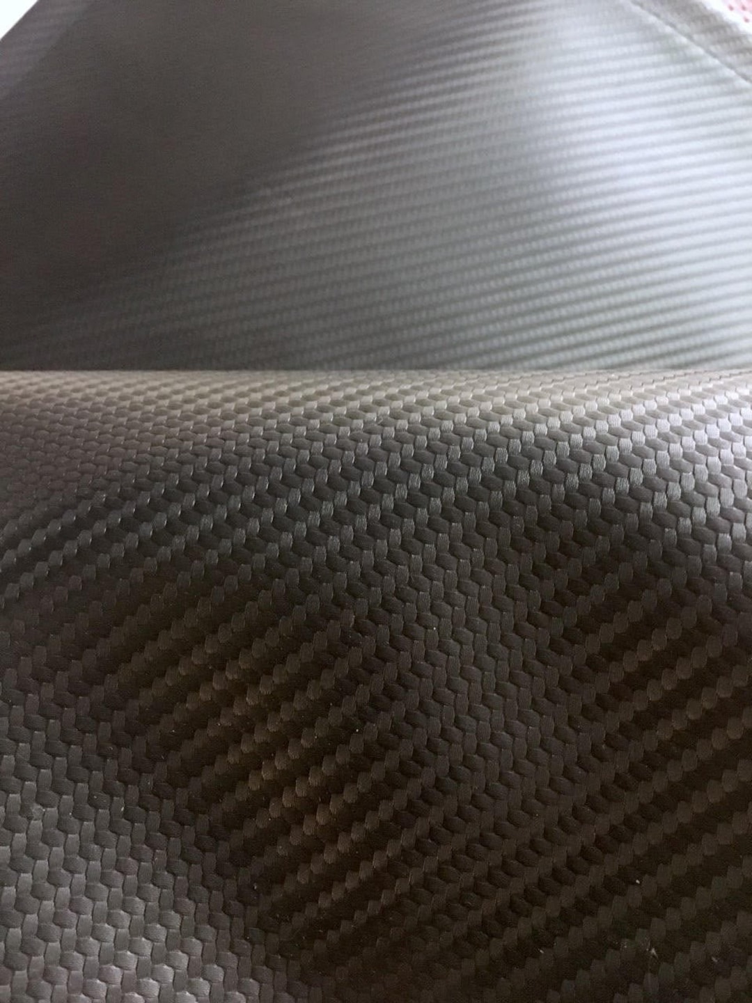 Black Vinyl CARBON FIBER Embossed Upholstery Fabric / 54" Wide / Sold ...