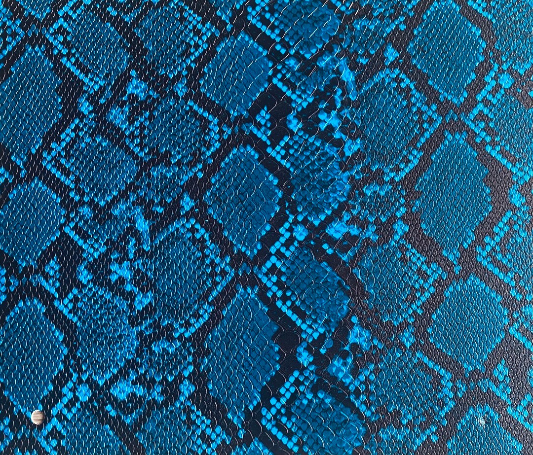 Blue Cobra Snake Embossed Vinyl Fabric Sold by the Yard 54” Wide - Etsy