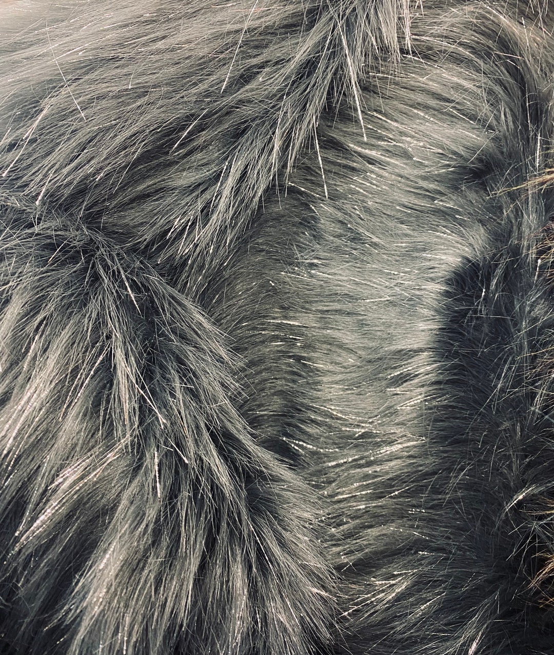 Gray Sparkle Faux Fur Upholstery Fabric by the YARD 60” Wide - Etsy
