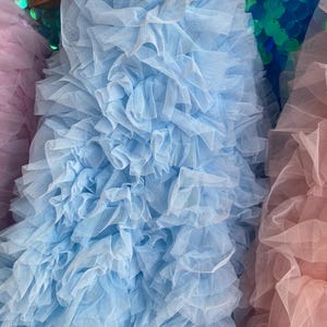 Soft Double Sided Ruffled Fabric Draping Craft Wedding Party Decor ...
