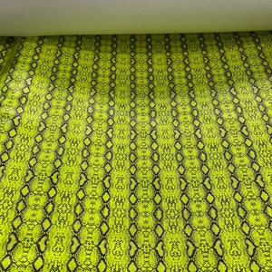 Vinyl Faux Leather Snake Python Fabric for Handbags for Upholstery and ...