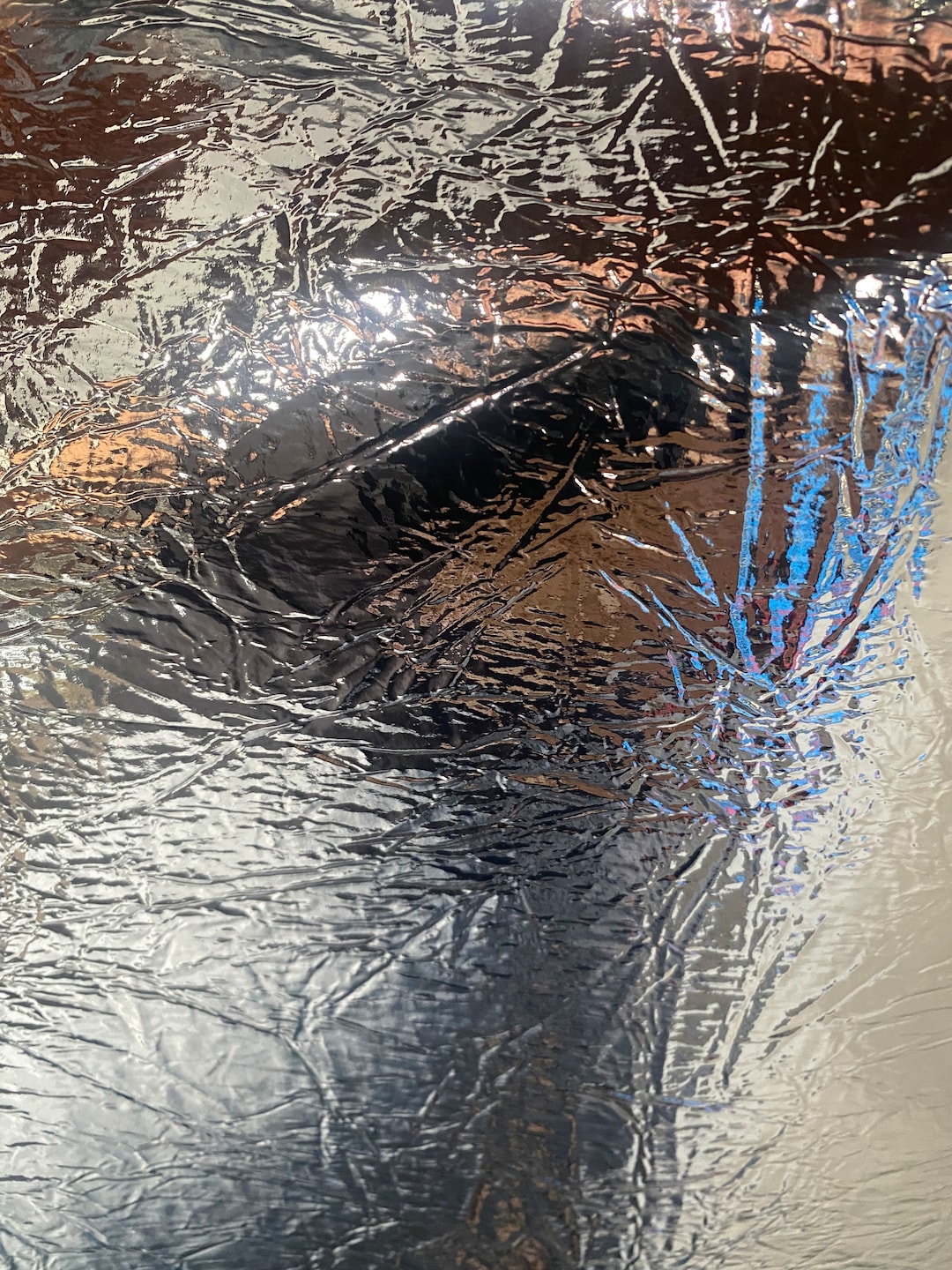 Silver Cracked Metallic Reflective Distressed Vinyl Upholstery Craft ...