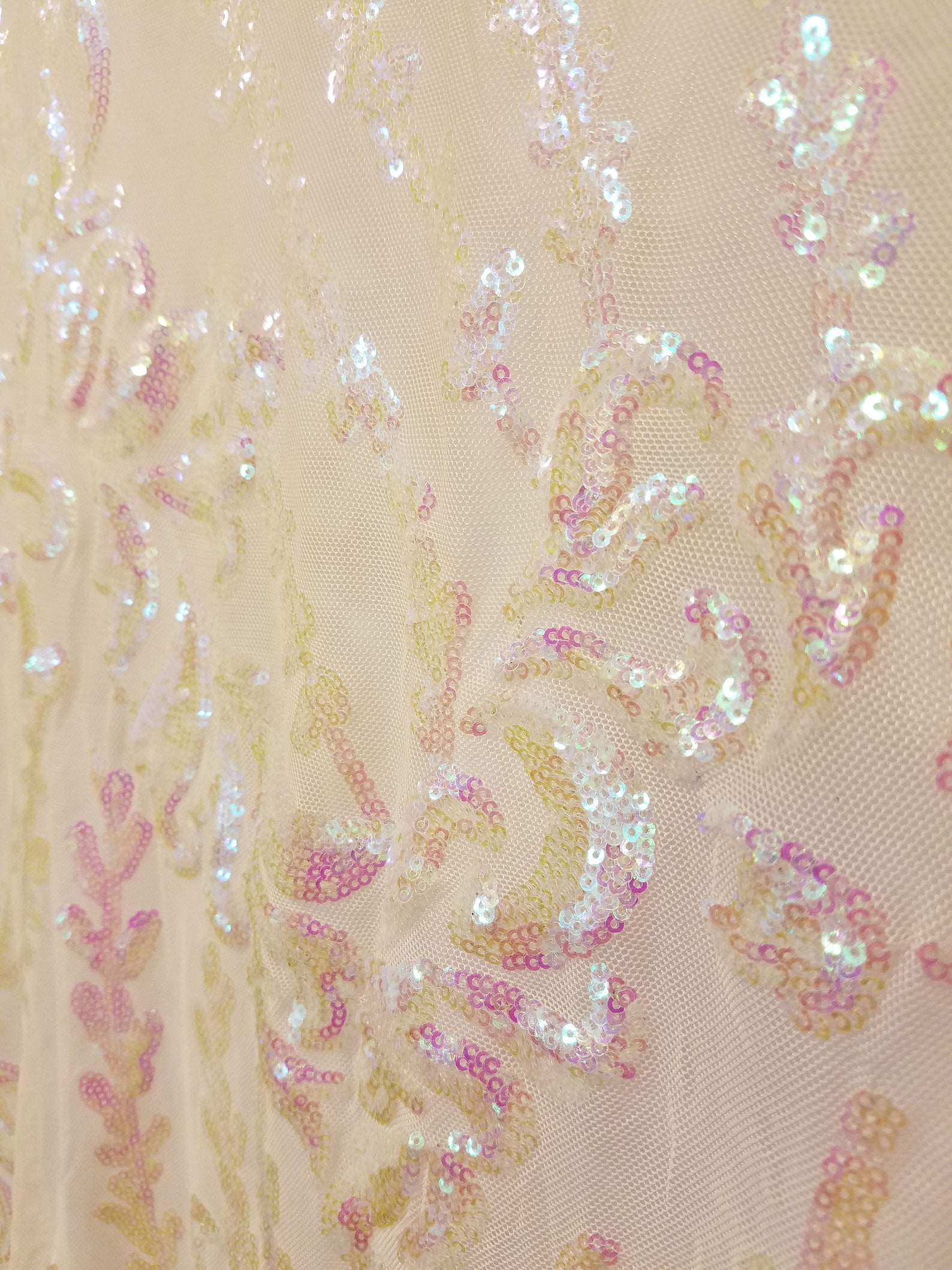 SUTRA Iridescent Big Print Sequin 4-way Stretch Fabric | Etsy