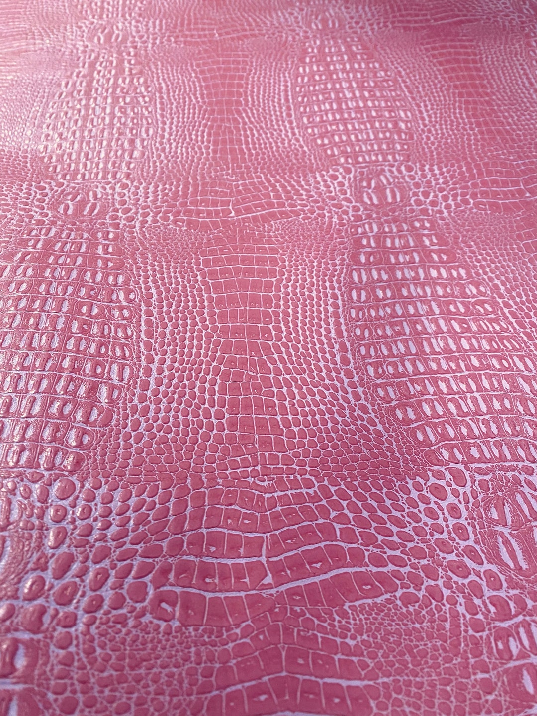 Marine Gator, Pink Upholstery Crafting Outdoor Vinyl Fabric Sold by the ...