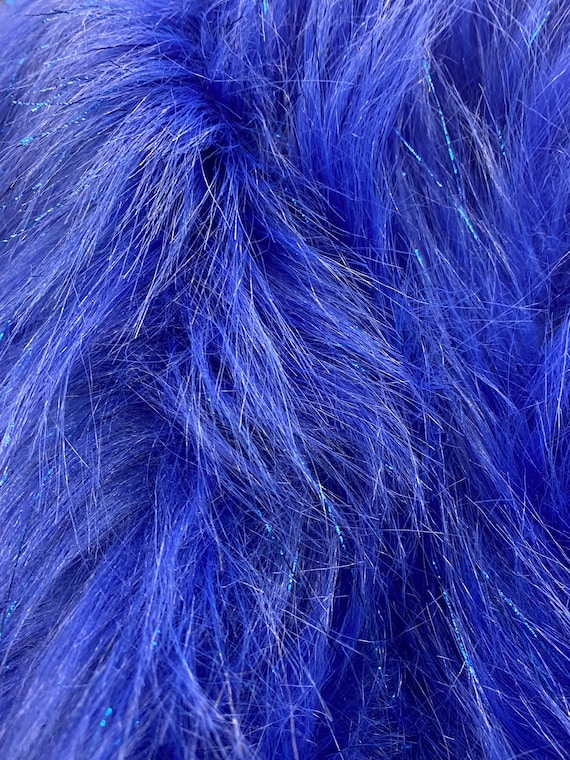 Sparkle Royal Faux Fur Fabric by the Yard 60 Wide - Etsy