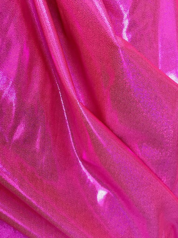 4-Way Stretch neon pink Mystique Spandex Fabric by the yard | Etsy